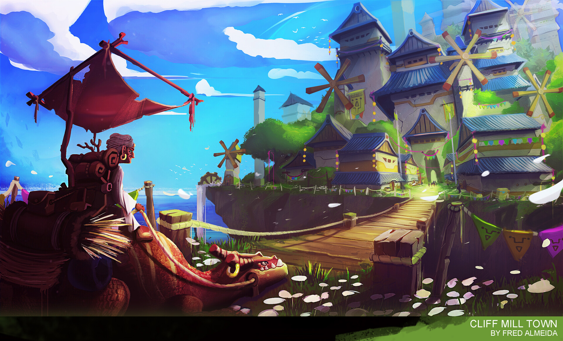 ArtStation - Cliff Mill Town