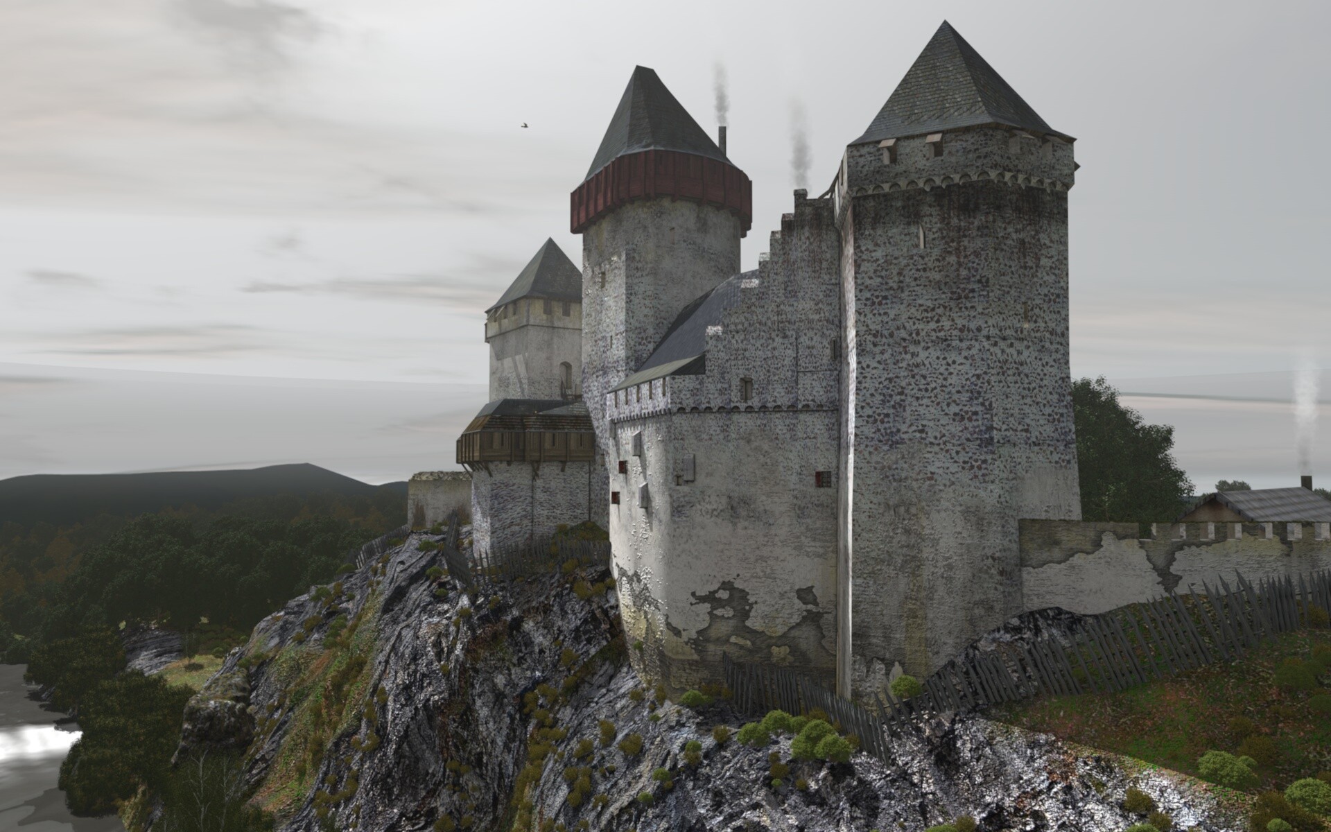 ArtStation - Runkel castle built to secure the Lahn bridge