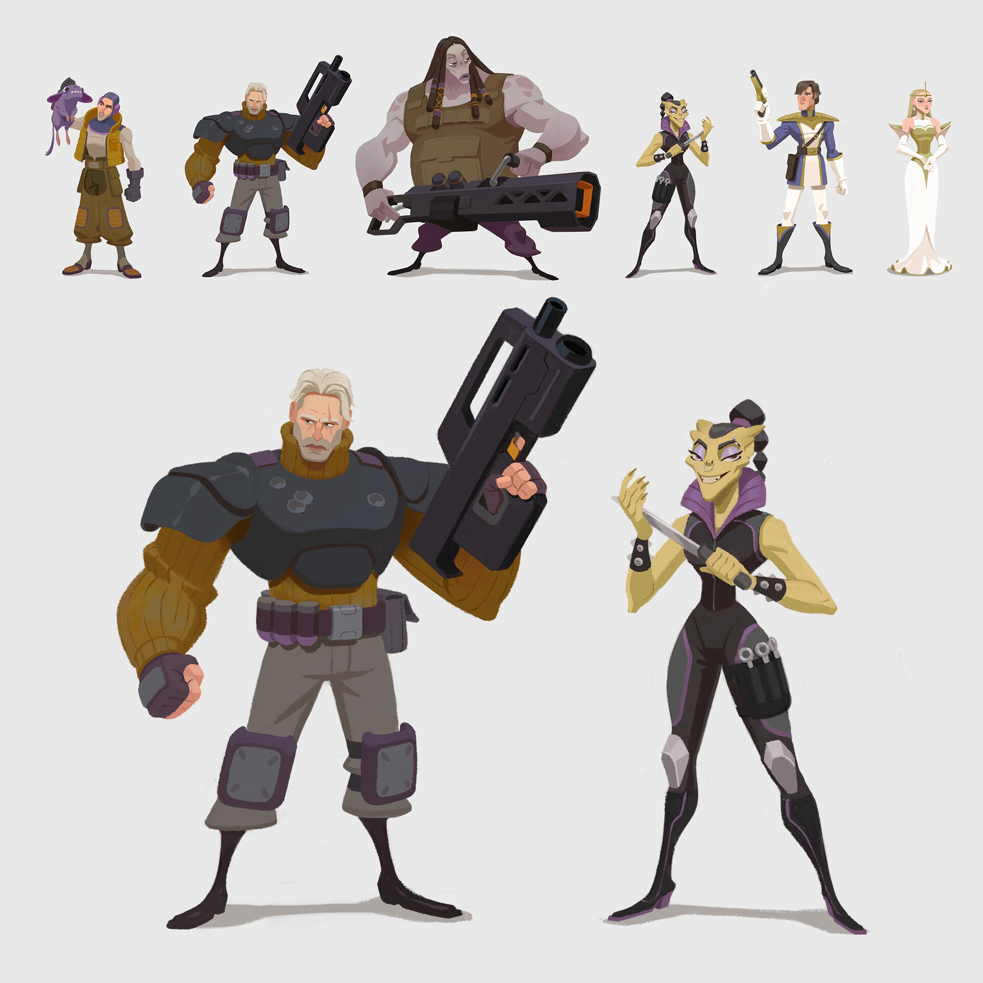 ArtStation - Space opera character lineup