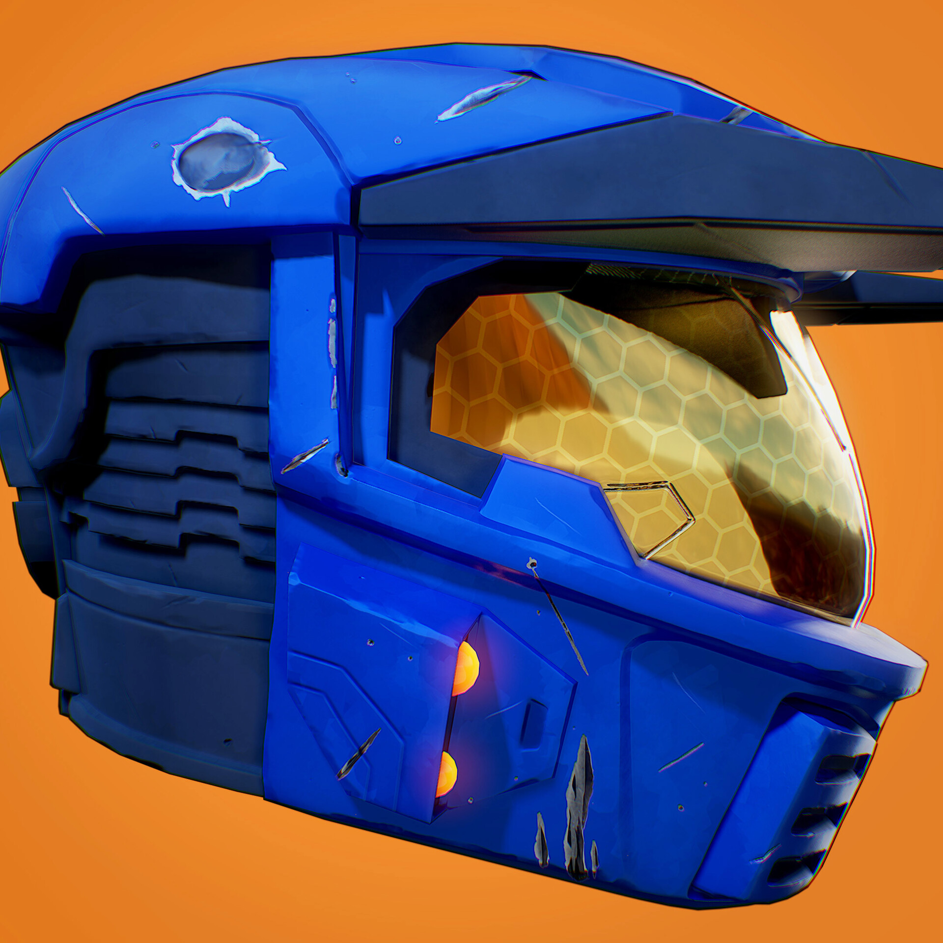 ArtStation - Stylized Halo Mk V Helmet