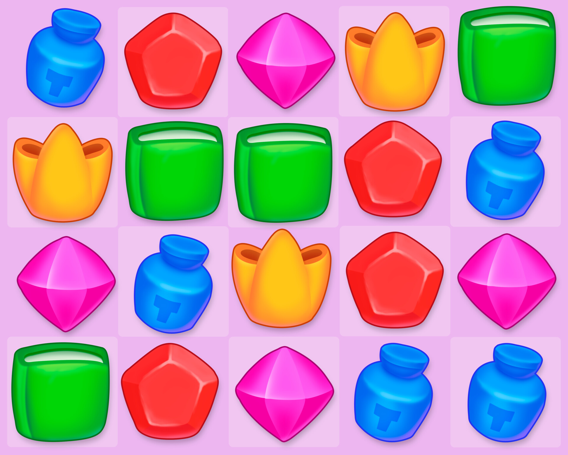 ArtStation - Match 3 mobile game project