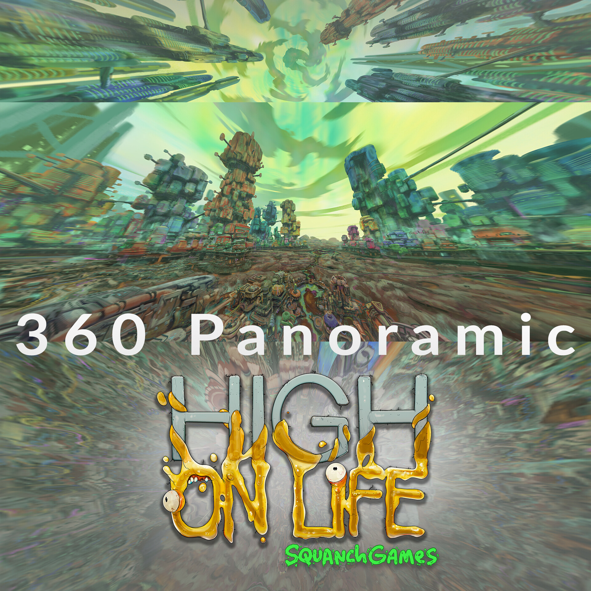 ArtStation - 360 Panoramic Skybox - Blim City - High On Life