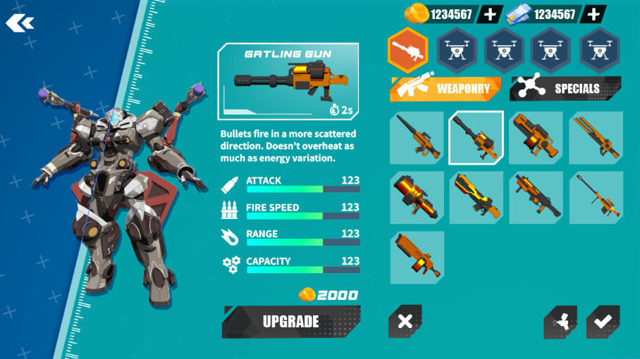 ArtStation - Mecha Game - Initial Game UX/UI Studies