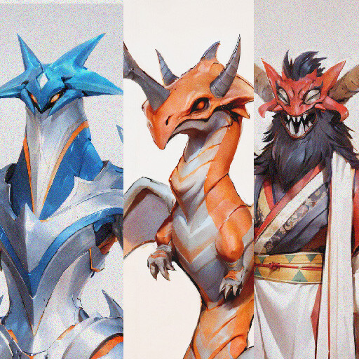 ArtStation - Character design in Dragon theme