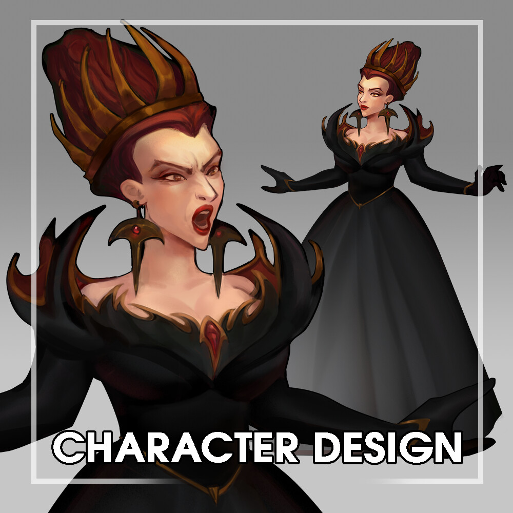 ArtStation - The widow queen character design