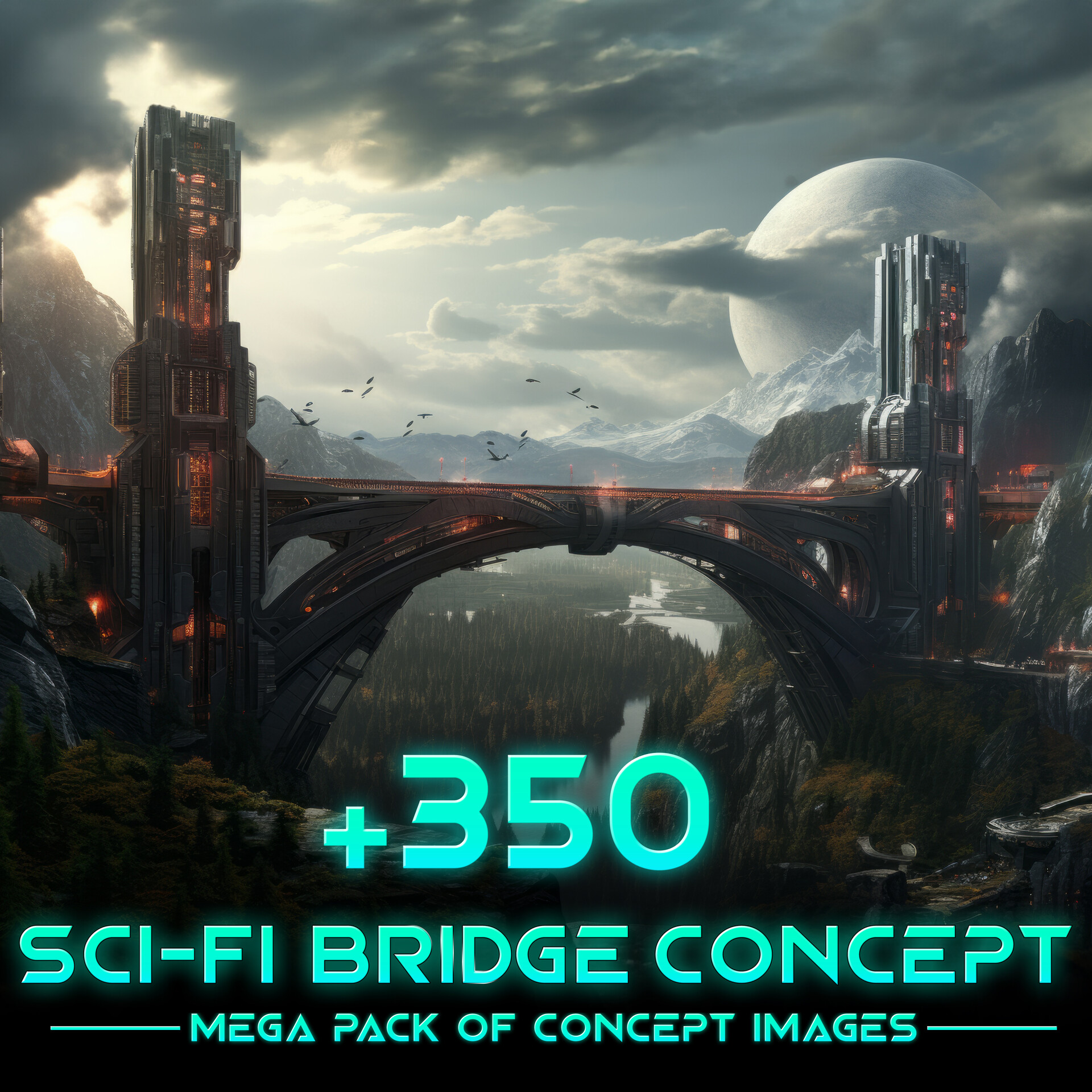 ArtStation - Sci-Fi Bridge Pack | Future Bridge illustration | 4k Concepts Images | Vol.1 | Sci ...