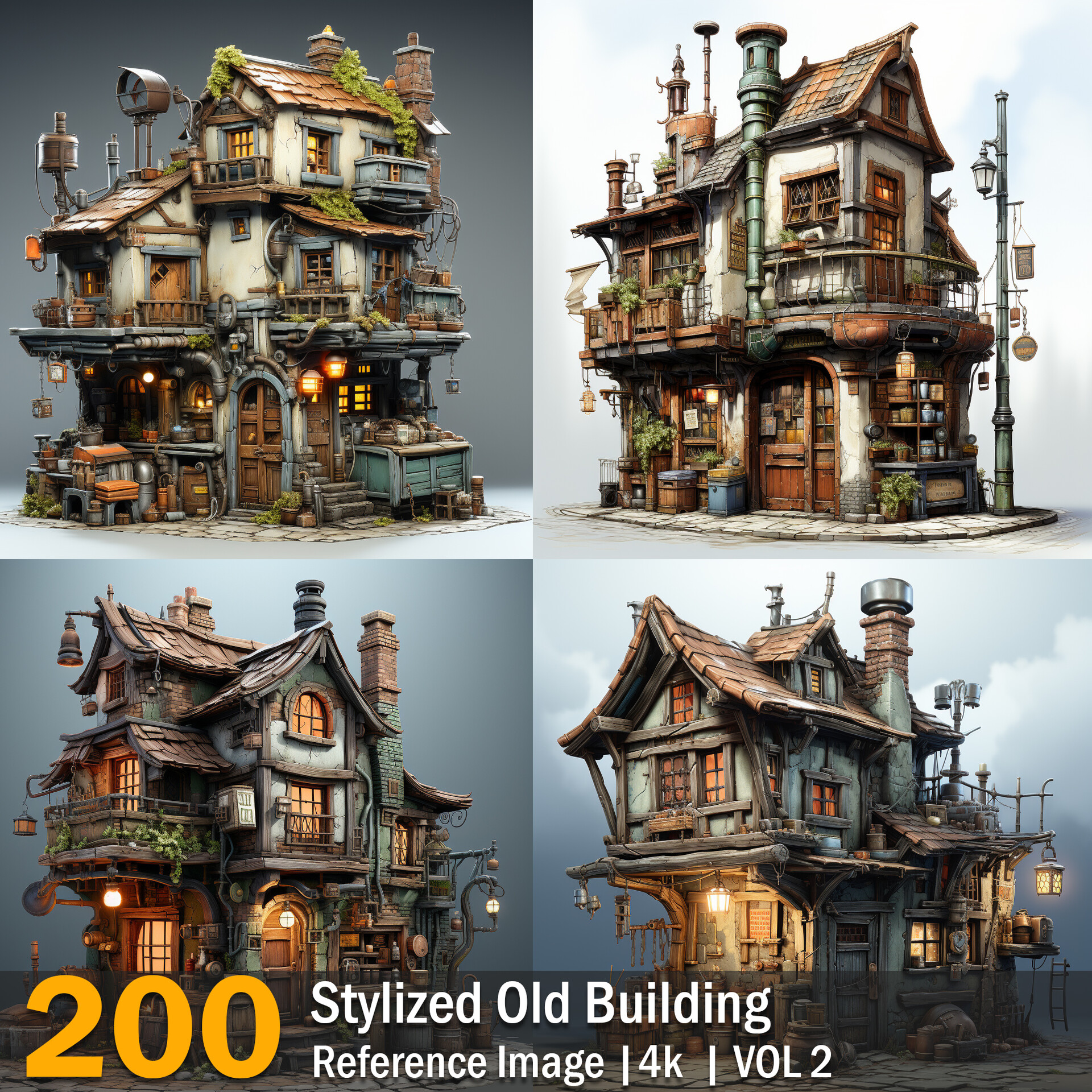 ArtStation - Stylized Old Building | Reference Images | 4K | VOL 2