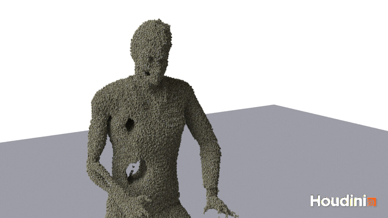 ArtStation - Sand Zombie Falling Down