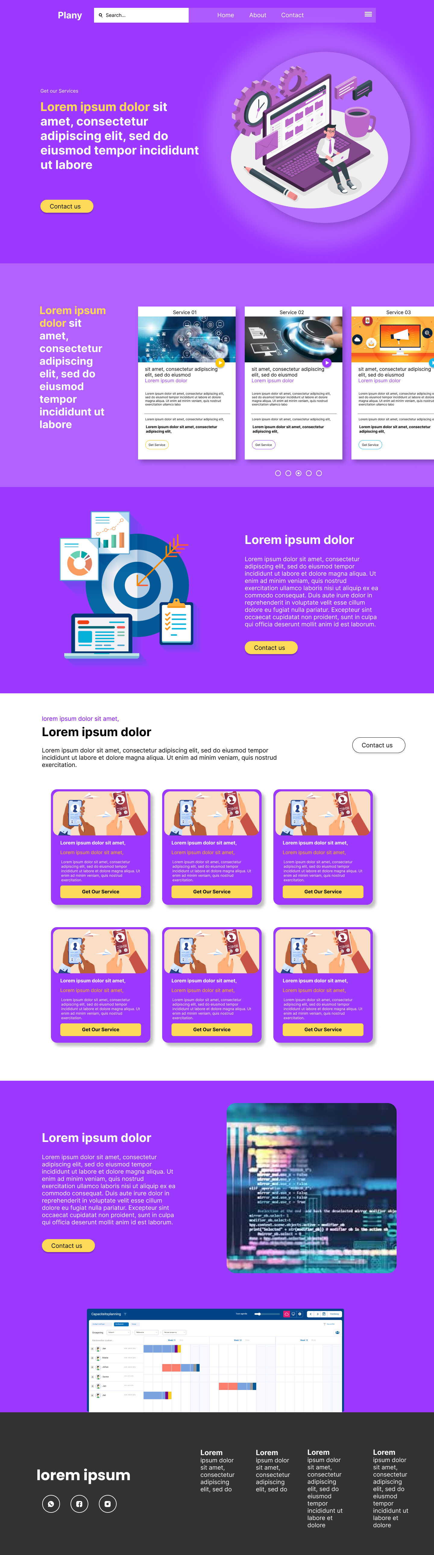 ArtStation - PLANY Website UI Design