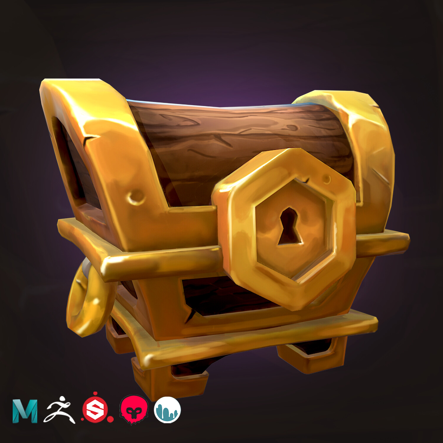 ArtStation - Stylized Hand Painted Chest