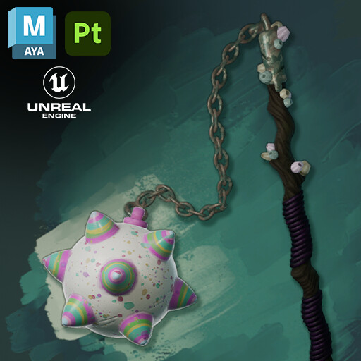 ArtStation - Jawbreaker Flail - From Concept Art to 3D Render