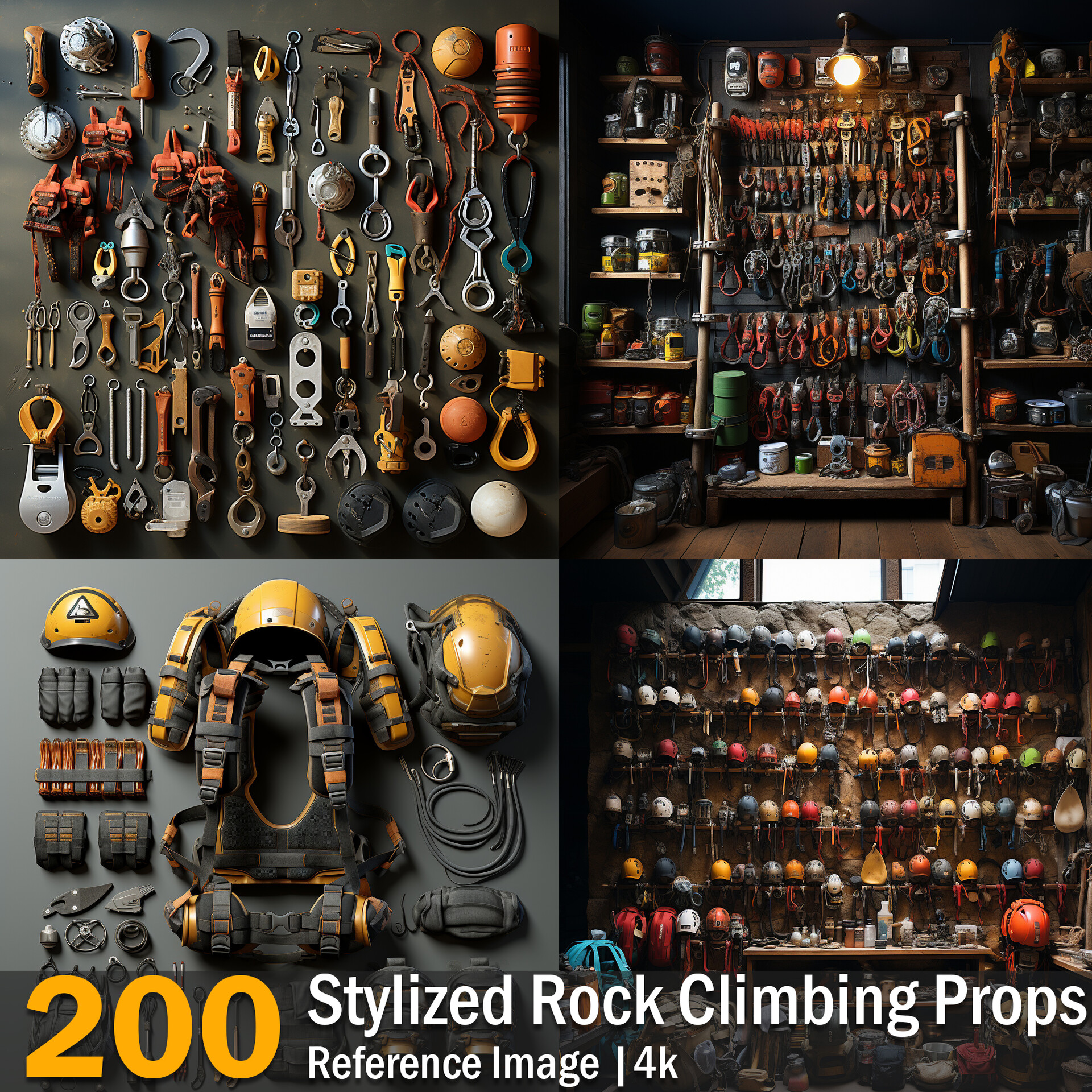 ArtStation - Stylized Rock Climbing Props | Reference Images | 4K