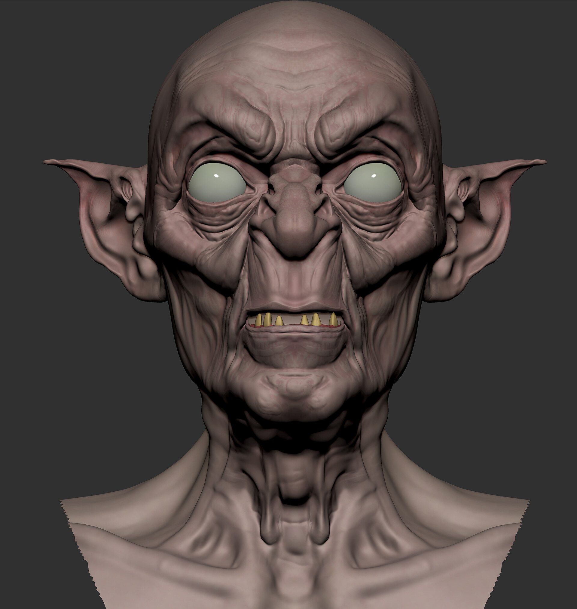 ArtStation - Globin practice face sculpt