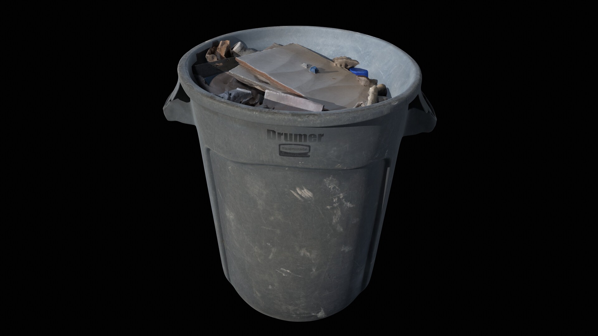 ArtStation - Trashcan (Game Asset)