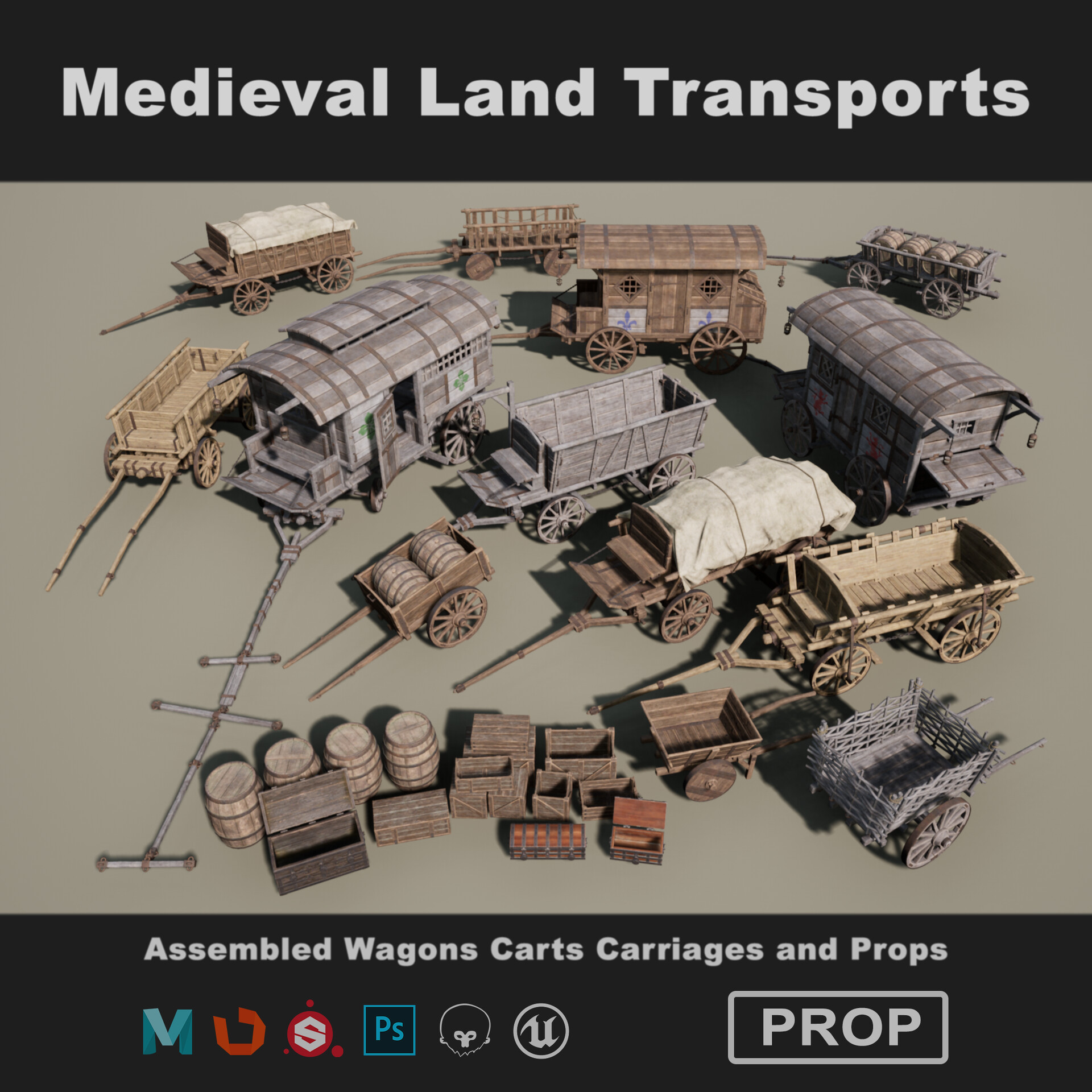ArtStation - Medieval Land Transports