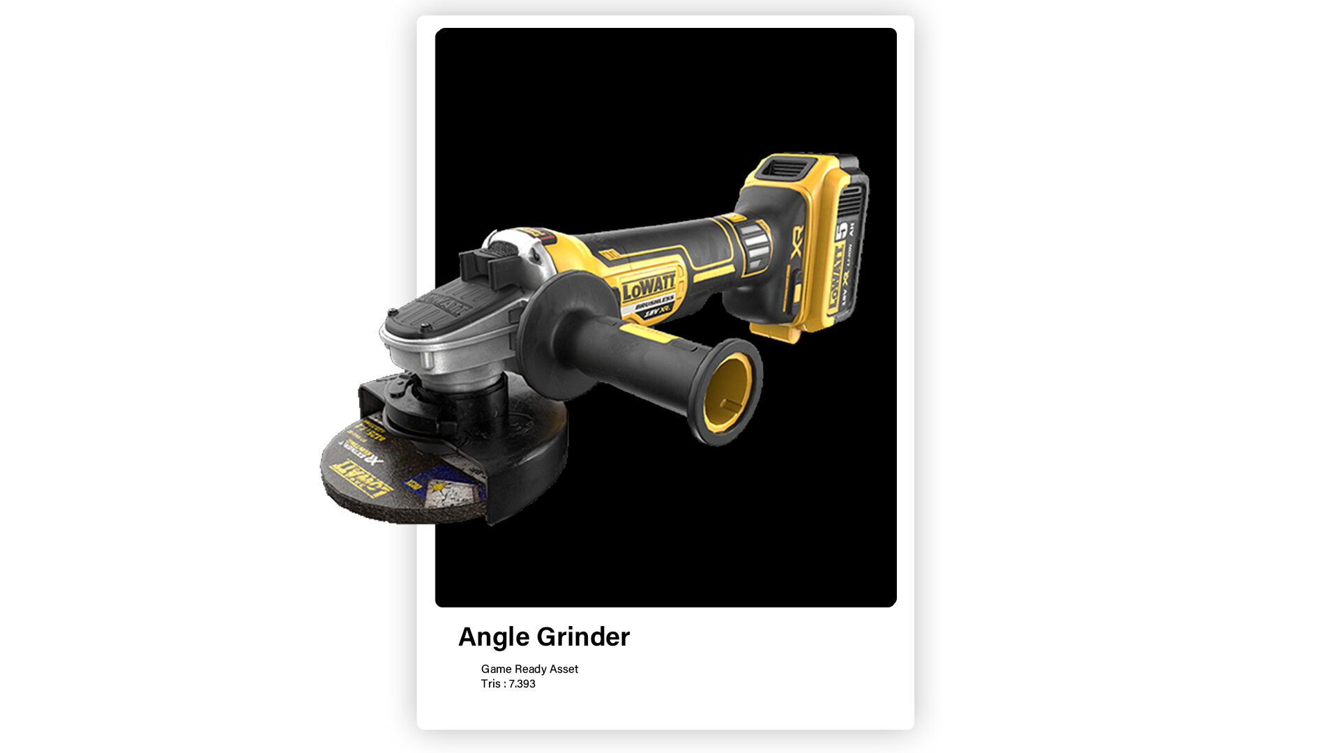 ArtStation - Angle Grinder (Game Asset)