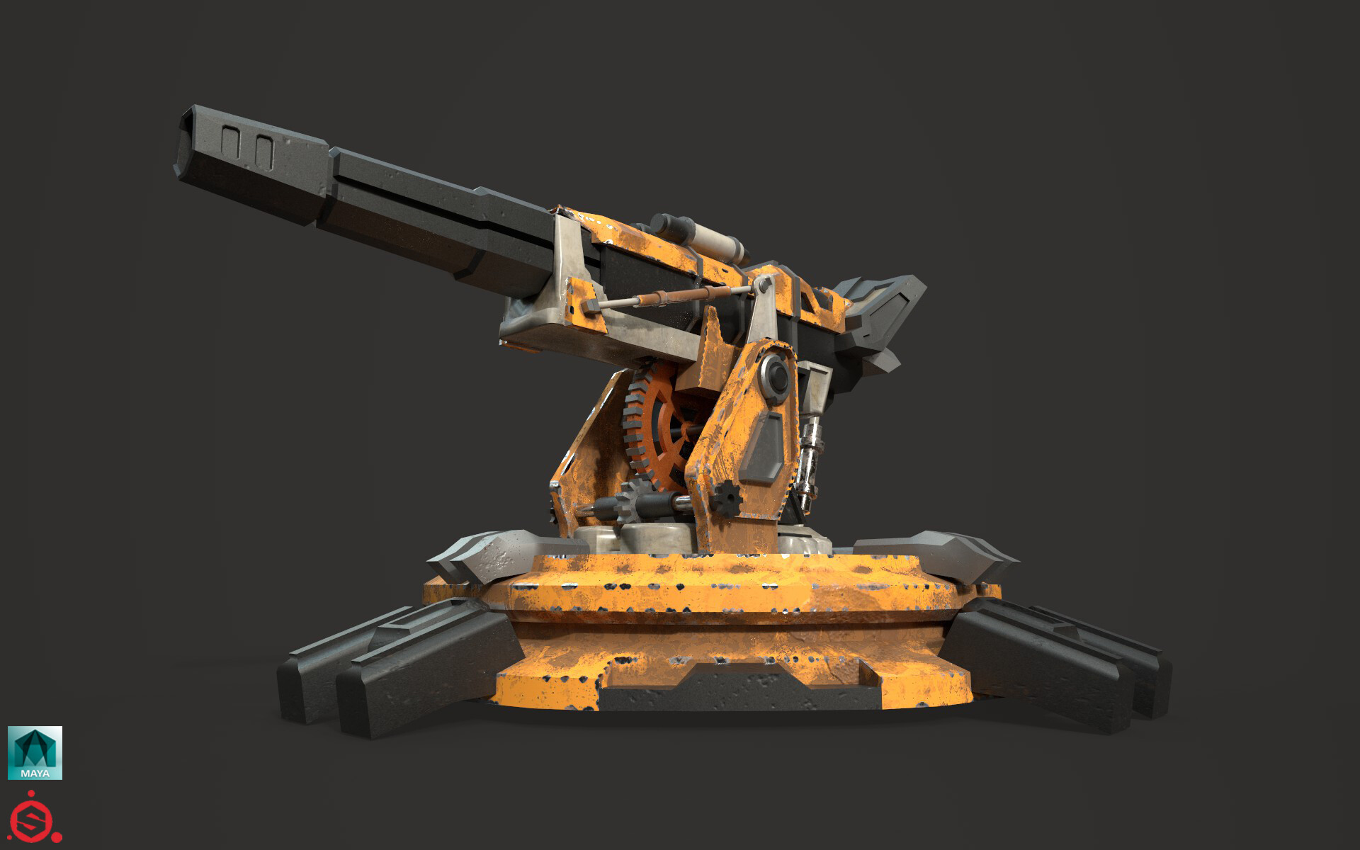 ArtStation - Cannon Turret