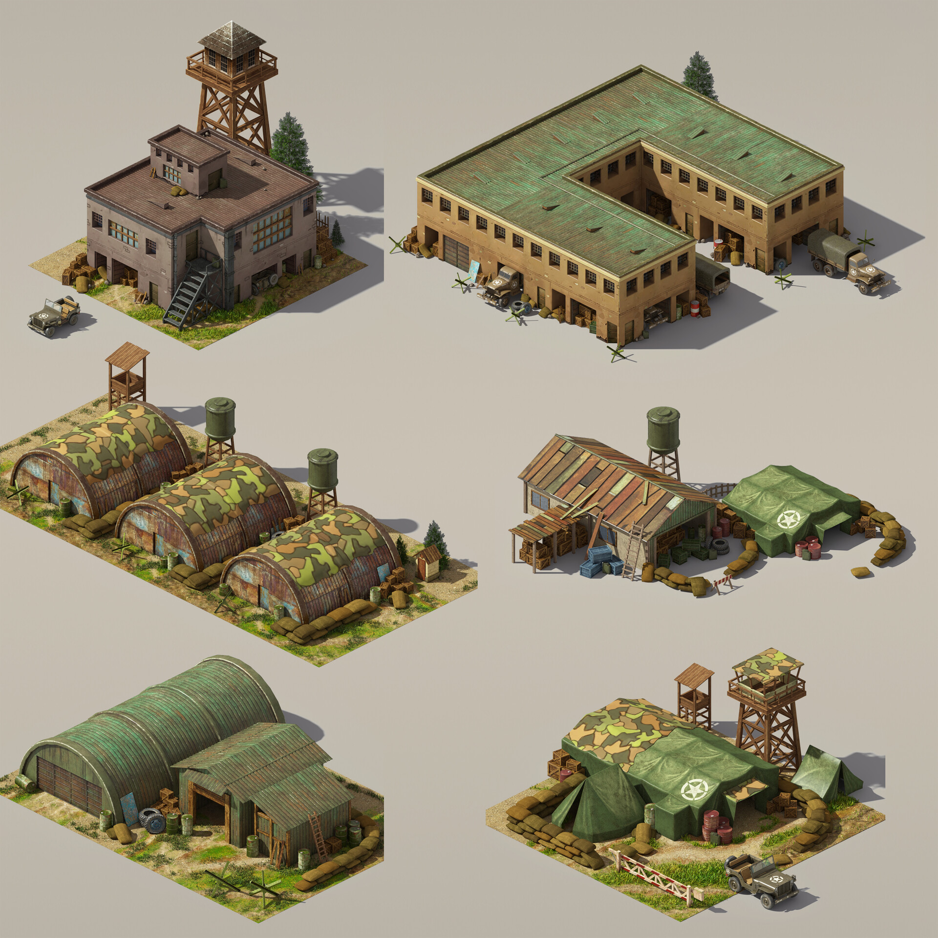 ArtStation - Siege Military Buildings