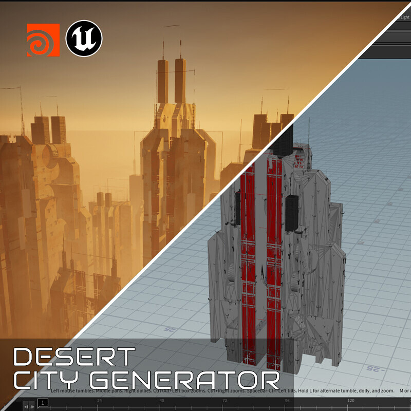 ArtStation - Procedural generator of Futuristic Buildings (Houdini and ...