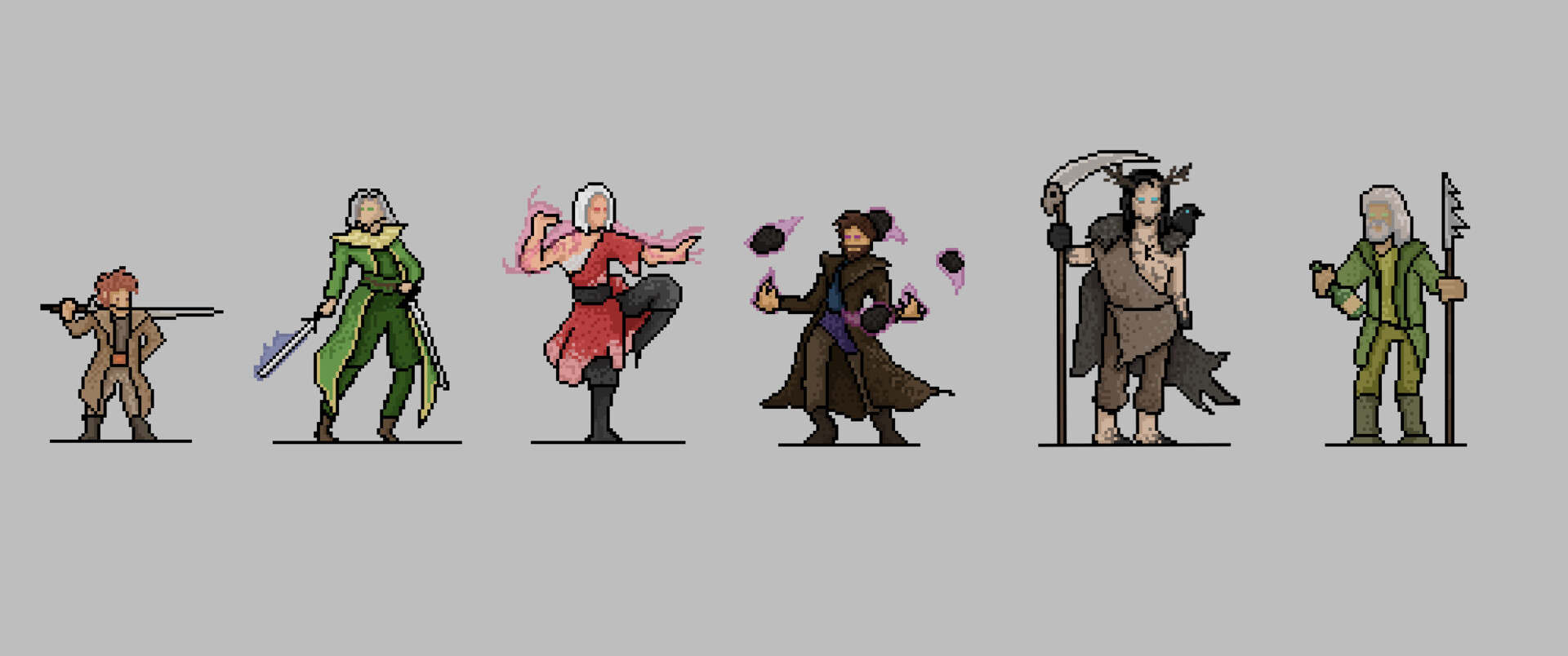 ArtStation - Pixel Art Characters - Adventuring Party