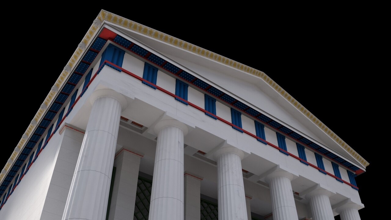 ArtStation - Apollo Temple in the island of Delos