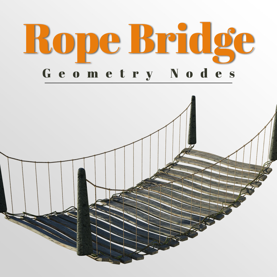ArtStation - Rope Bridge (Blender, Geometry Nodes)