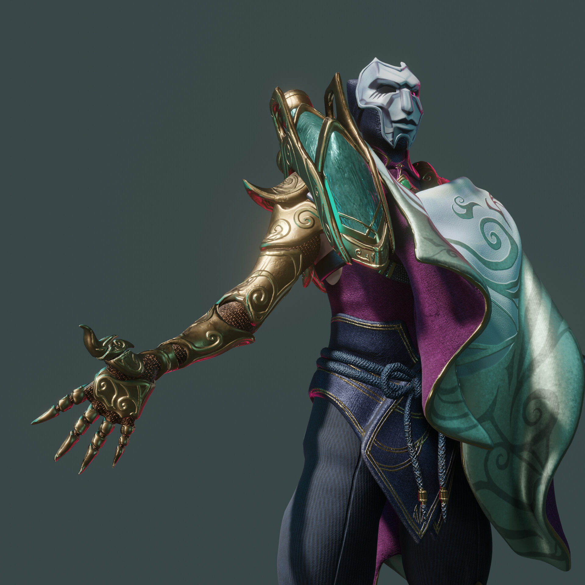 ArtStation - Jhin fan remodel + textures
