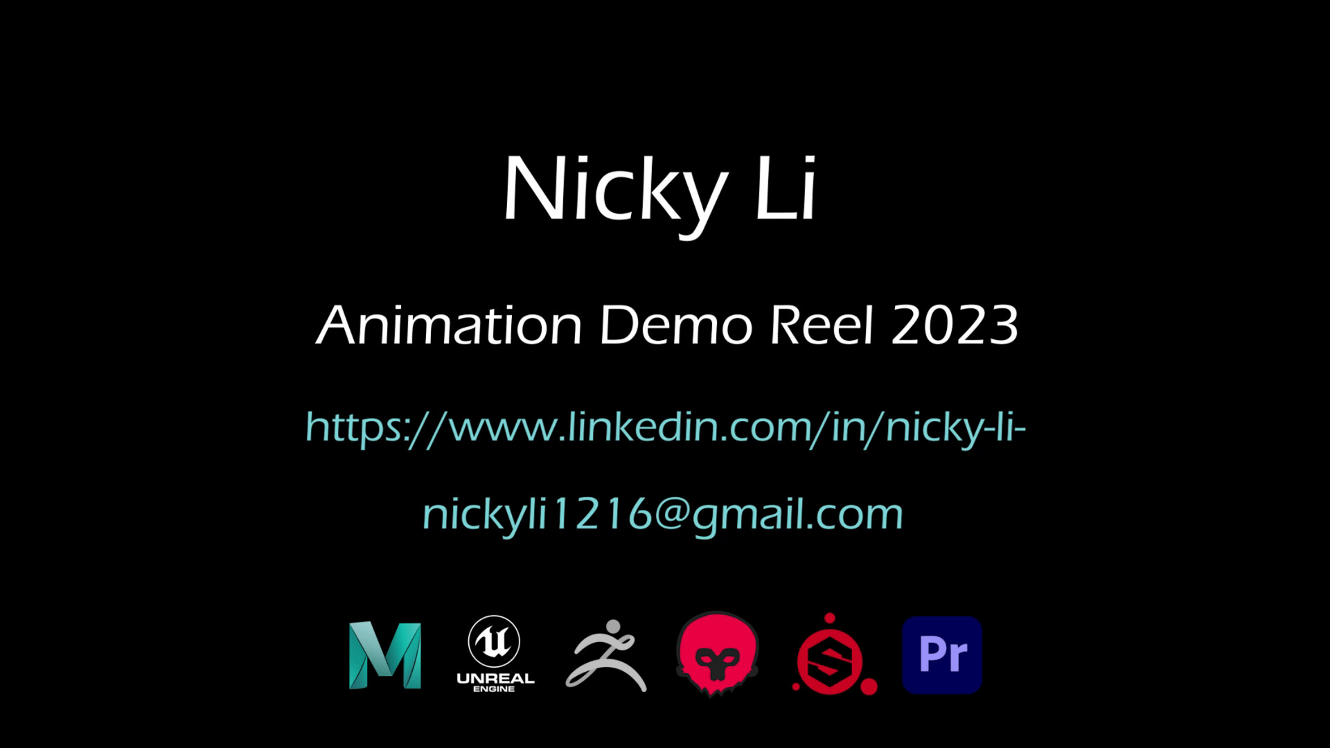 ArtStation - Updated Demo Reel 2023 - Nicky Li