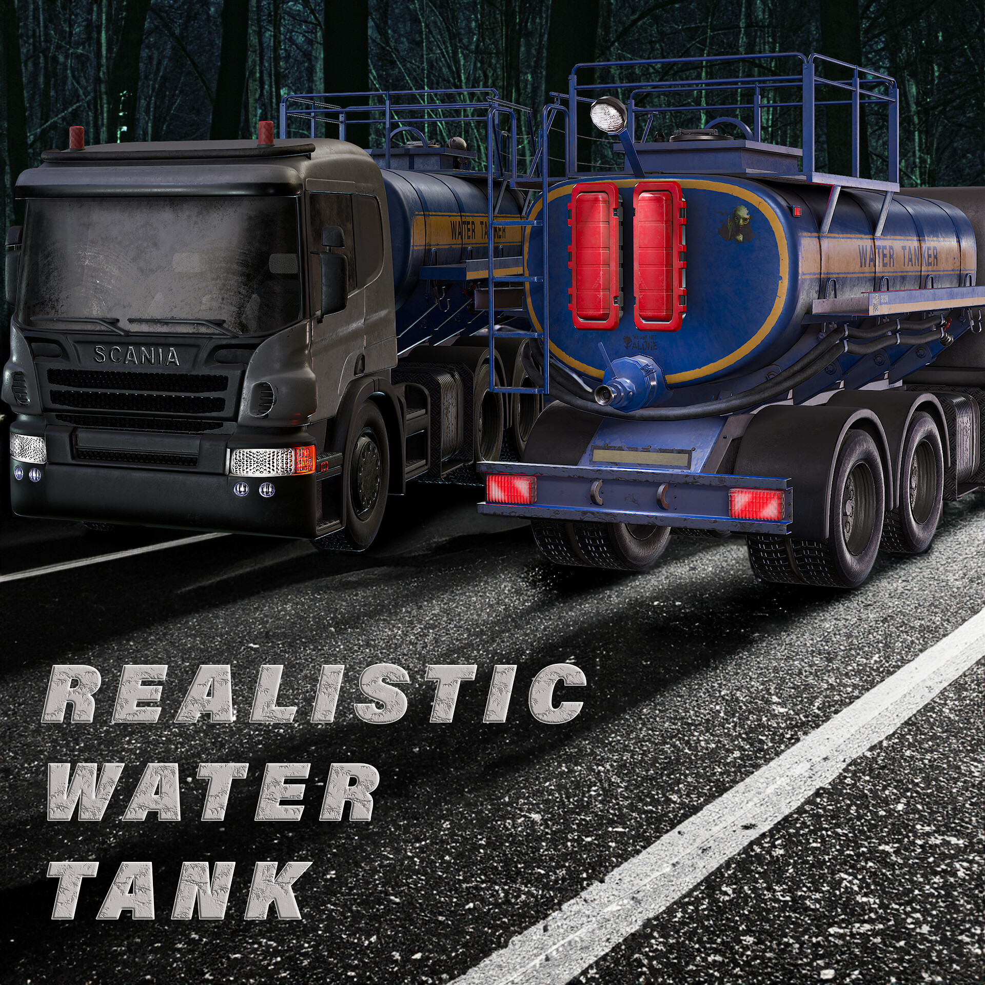 ArtStation - Realistic Water Tank (A little bit dusty :D)