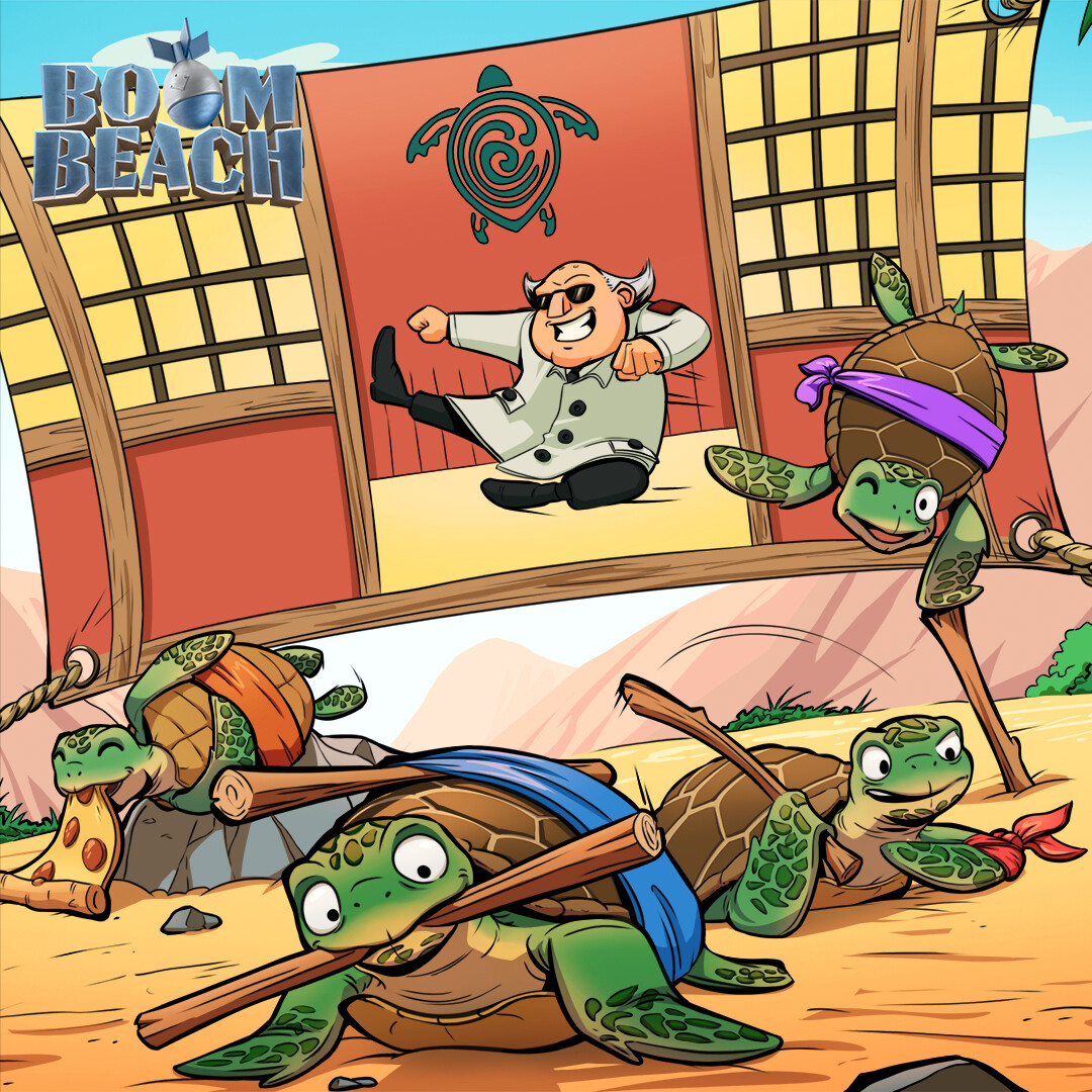 ArtStation - Boom Beach - Teenage Mutant Turtle Division Illustration