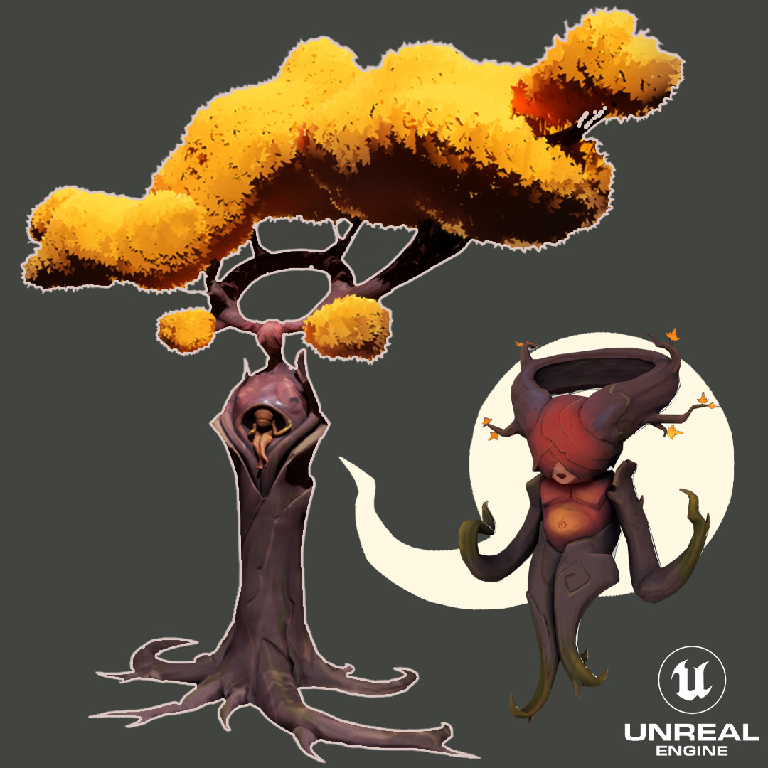 ArtStation - Stylized Tree & Tree Minion