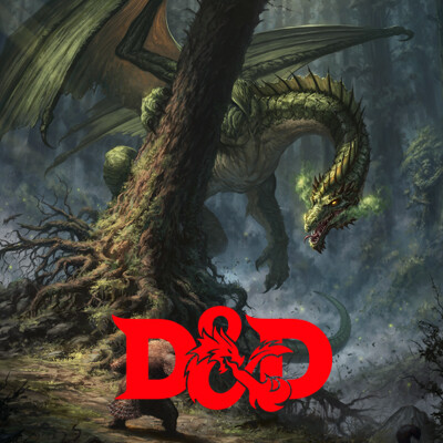 ArtStation - Green dragon opening art - D&D