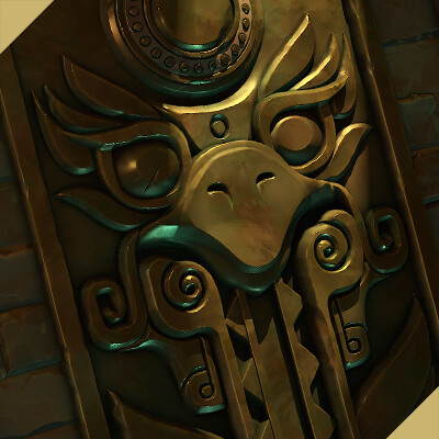 ArtStation - Stylized Texture Exploration : Temple Ruin Entrance V2