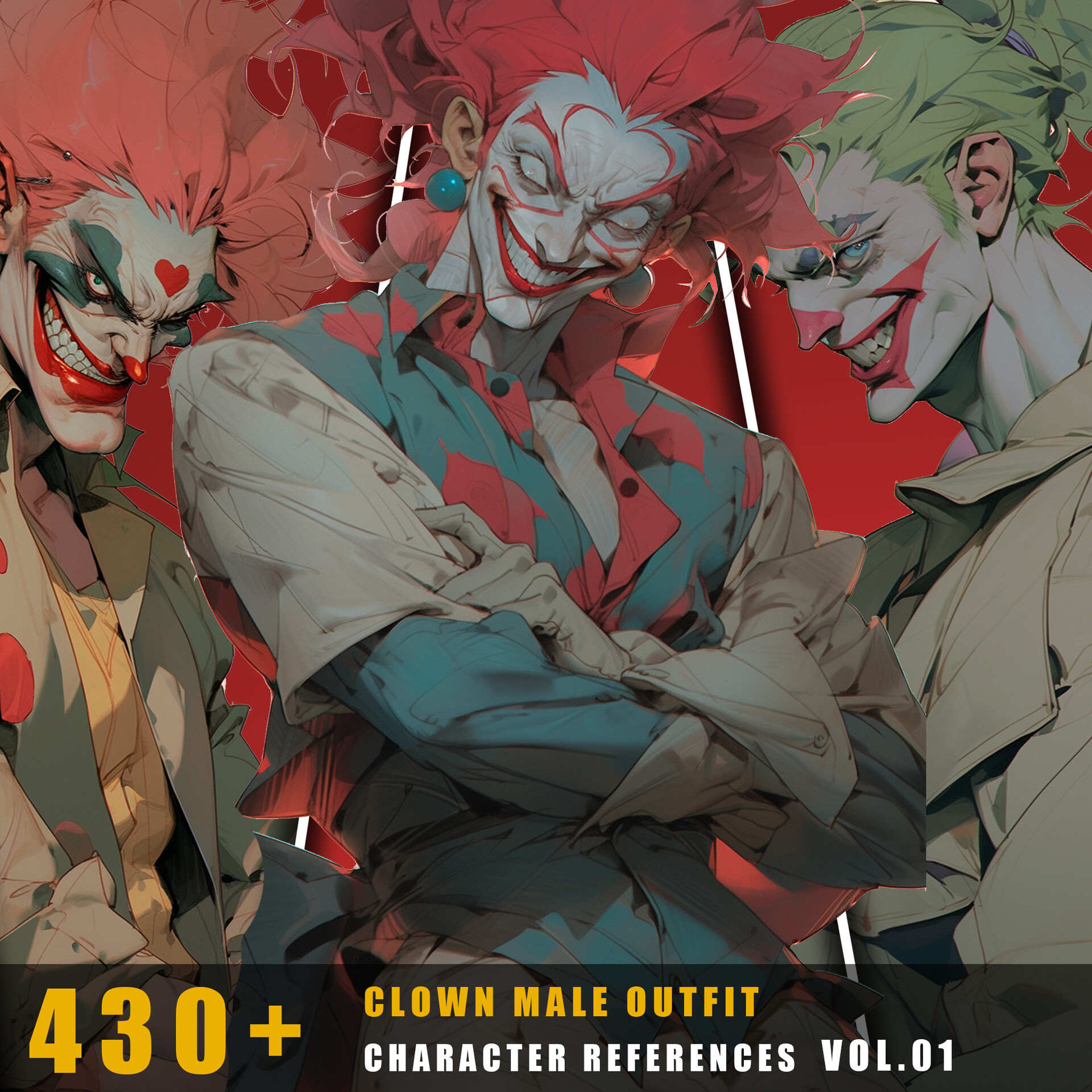 ArtStation - 430+ Clown Male Outfit - Character References Vol.01