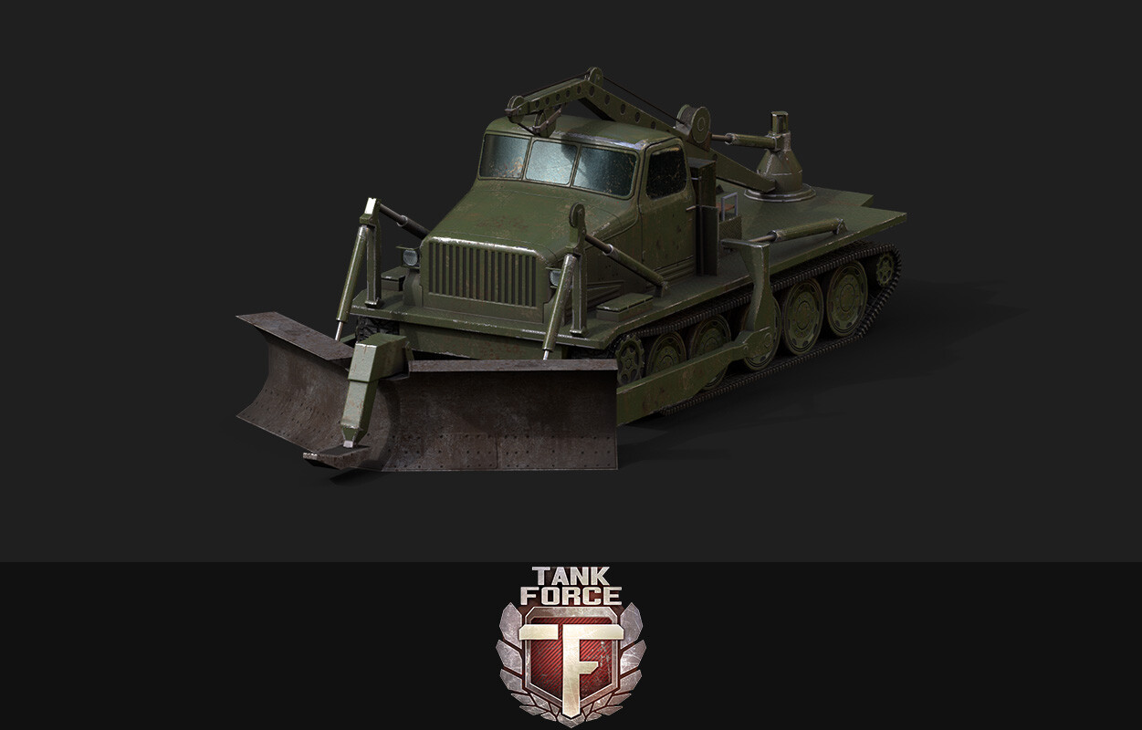 ArtStation - Soviet caterpillar road builder BAT-M