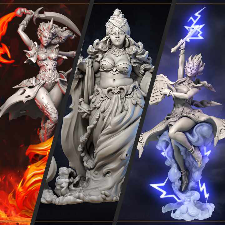 ArtStation - Female Elementals