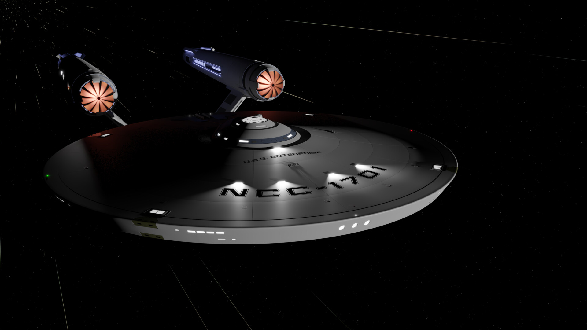 ArtStation - My take on a reimagined Constitution Class Starship.