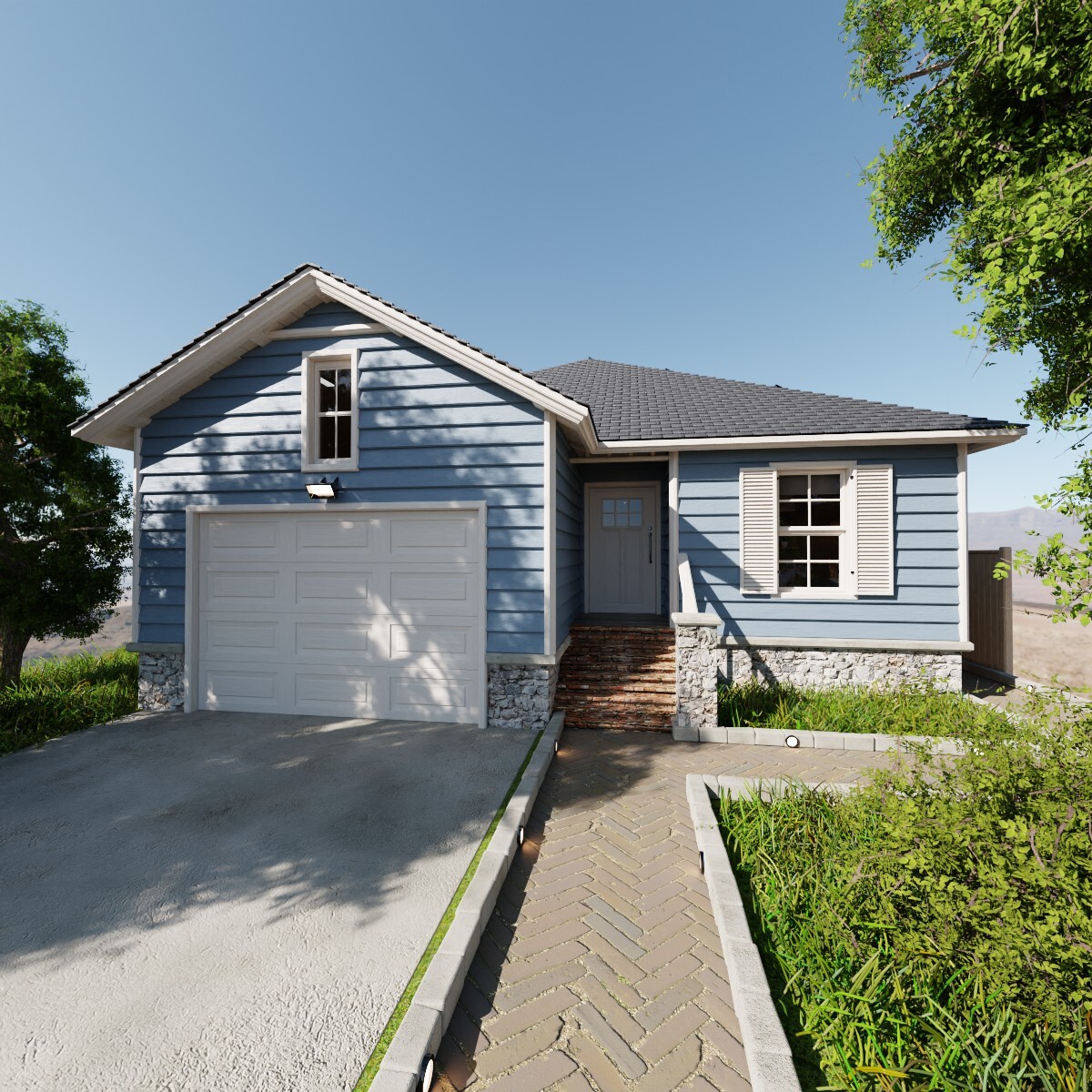 ArtStation - Modular Classic Style American House 5