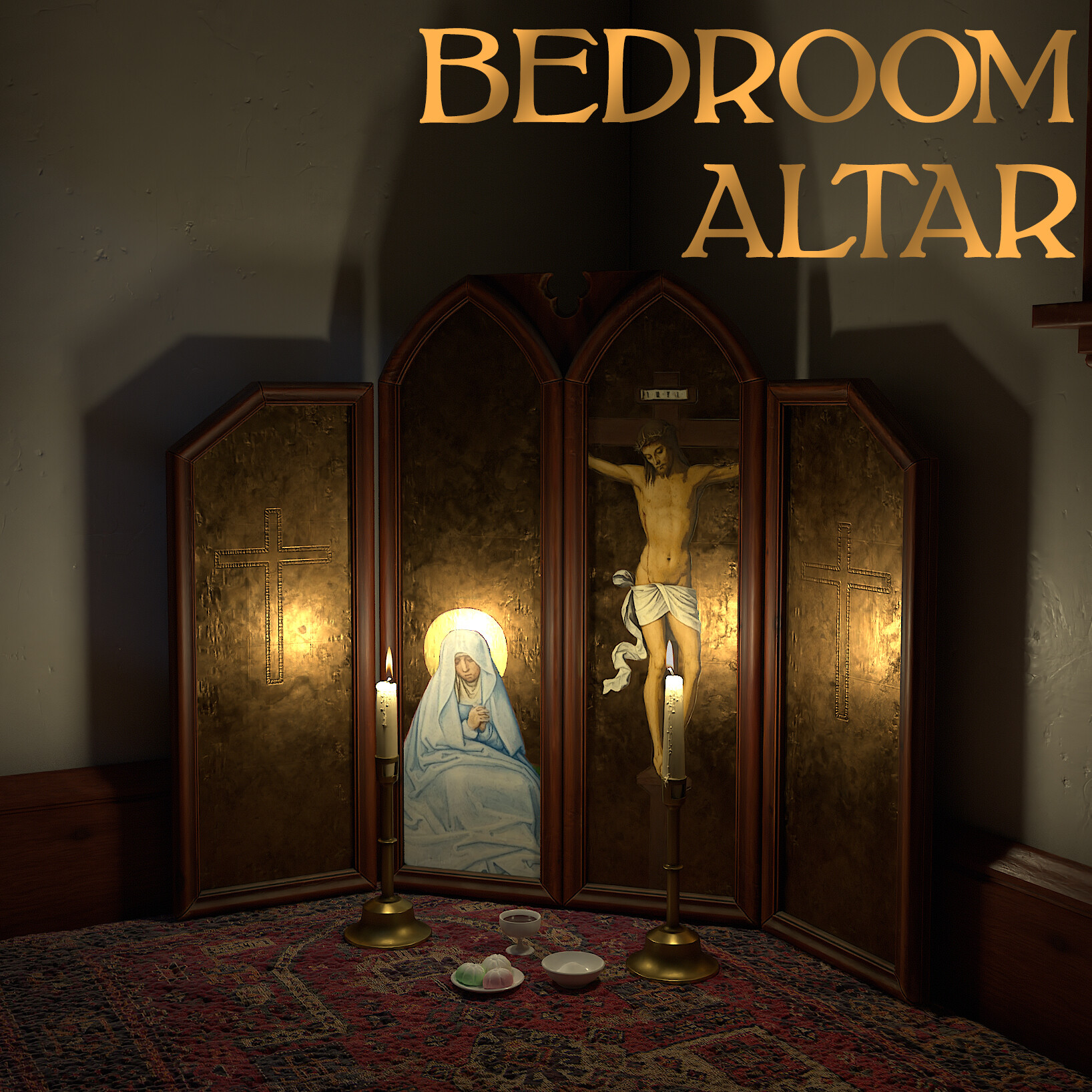 ArtStation - Bedroom Altar - shrine - Marmoset