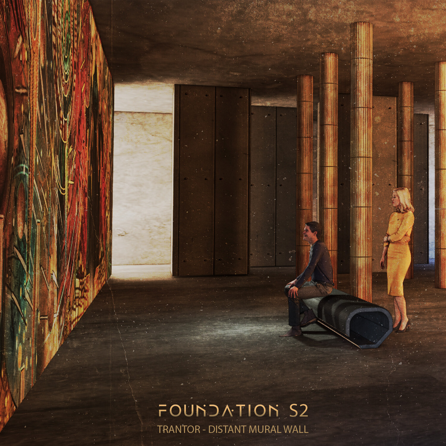 ArtStation - Foundation Season 2 - Distant Mural Wall - Trantor