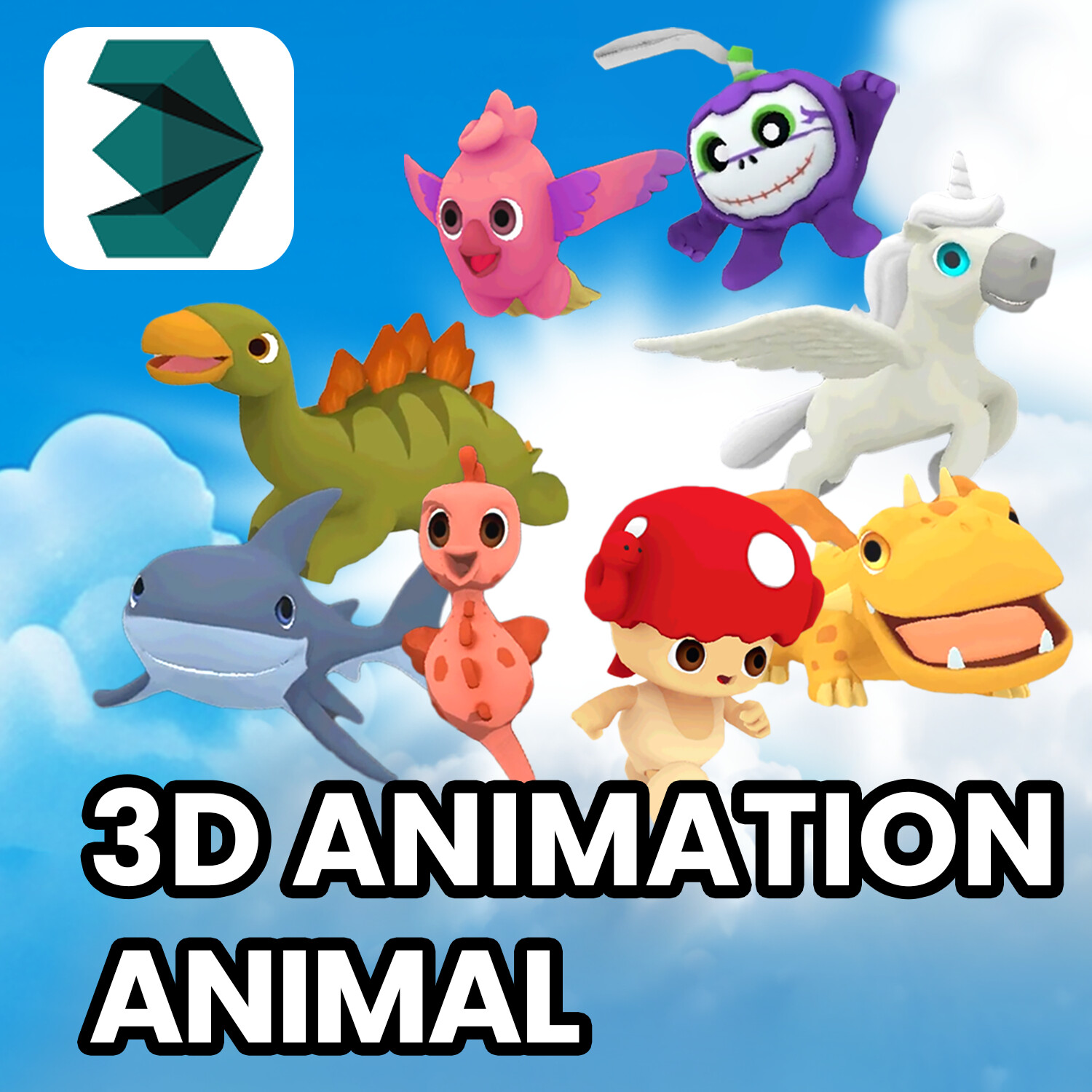 ArtStation - 3D Animal Animation from App Playdu Kinder Joy