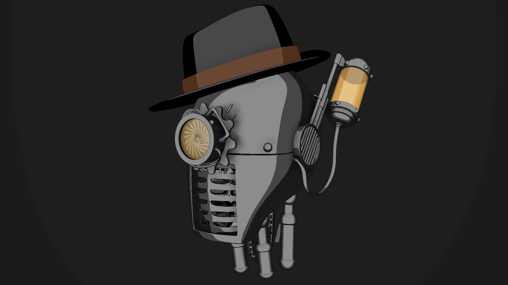 ArtStation - Robot Detective Head Model