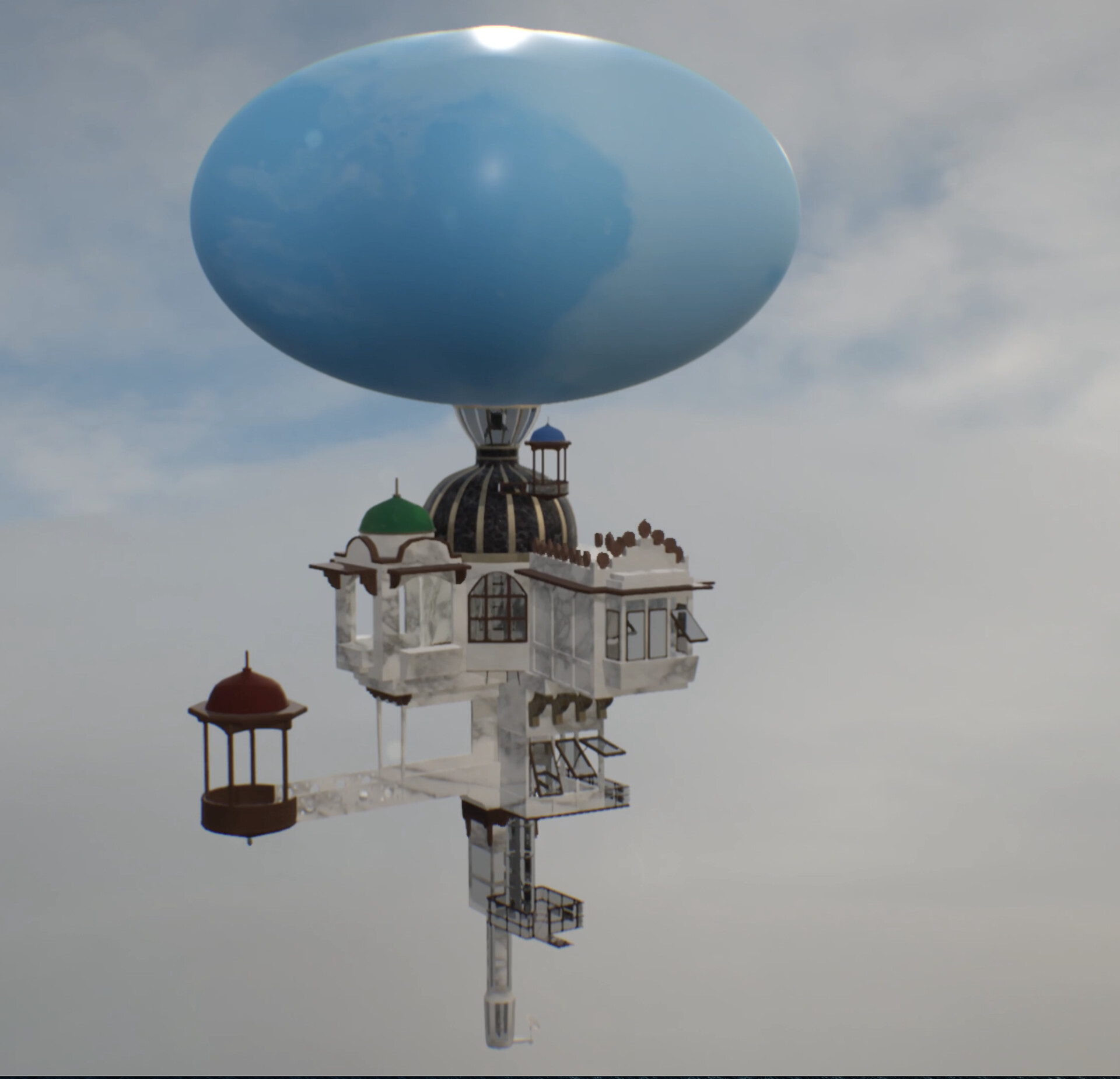 ArtStation - Balloon House Diorama