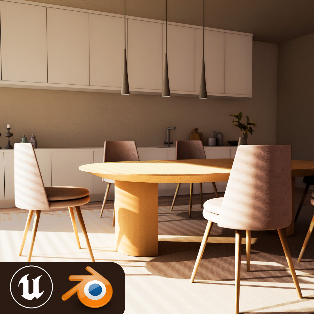 ArtStation - Dining room (Path Tracing Render)