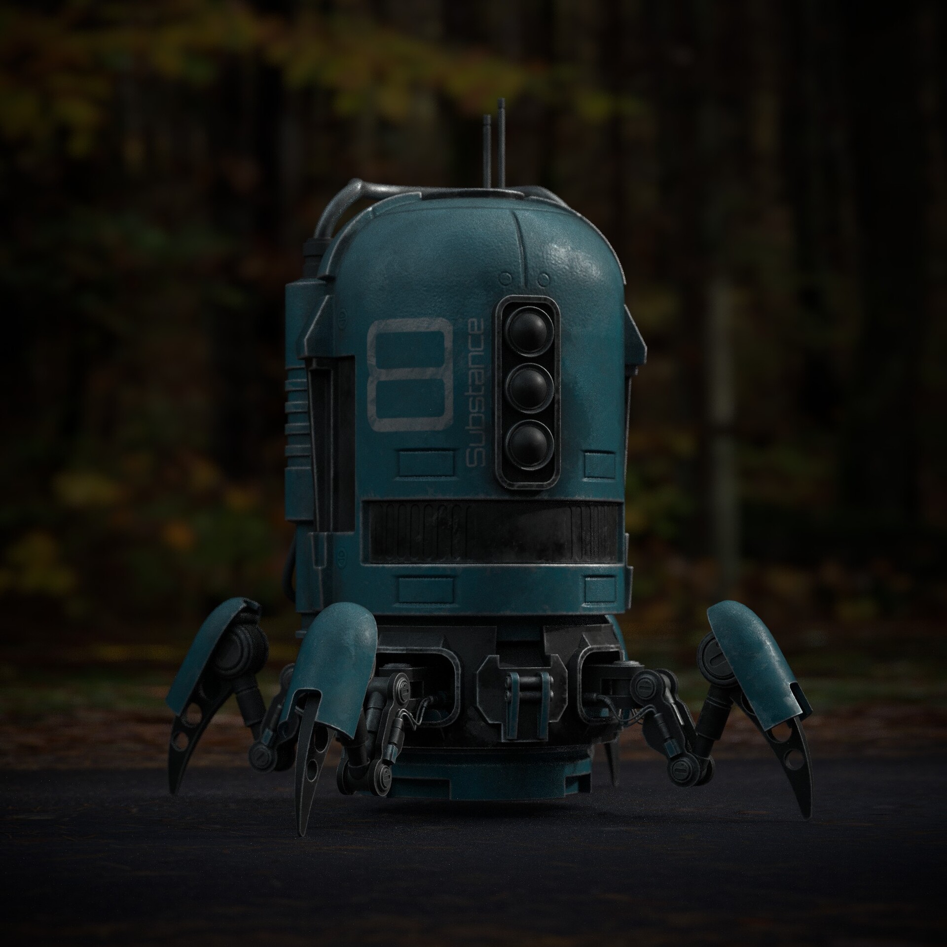 ArtStation - SpiderBot: Texturing and Rendering
