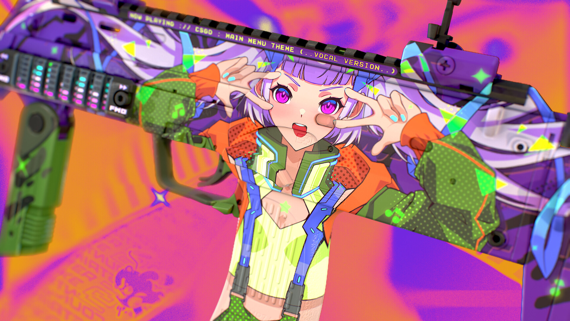 ArtStation - CS2 skin MP7 POPSTAR