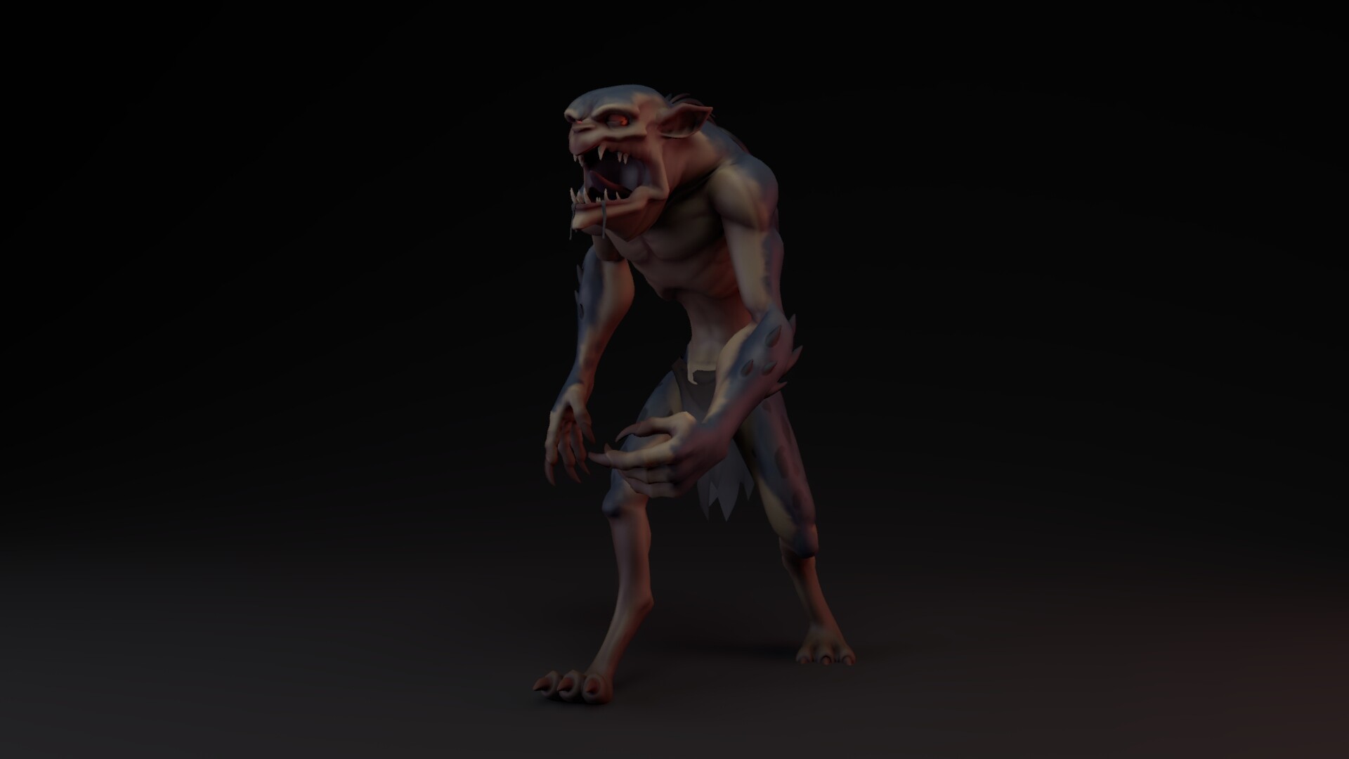 ArtStation - Ghoul creature Walk cycle