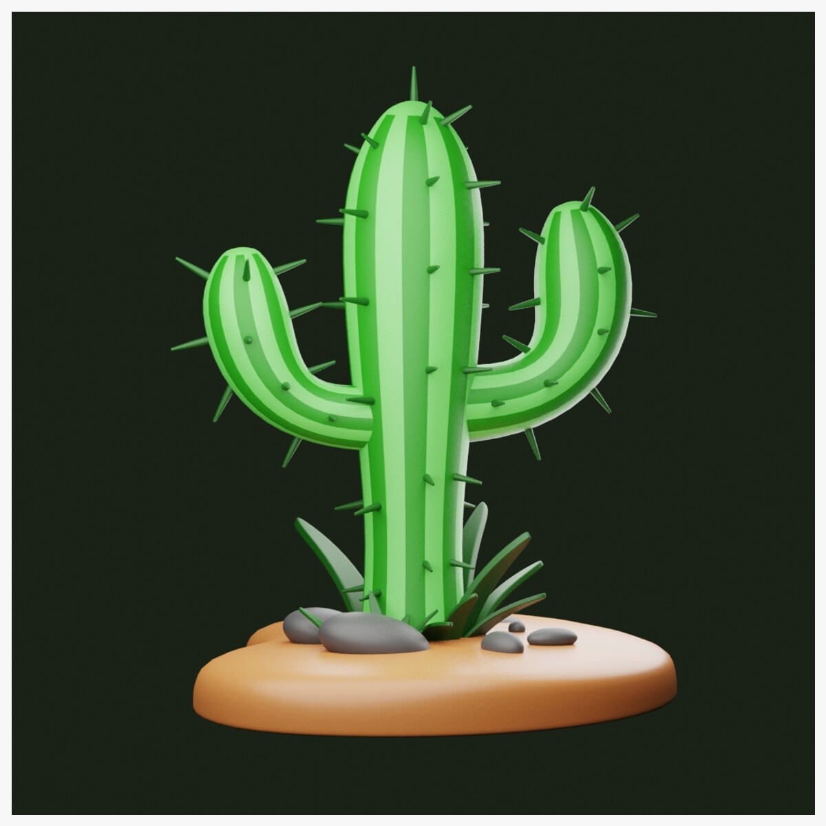 ArtStation - Cactus 3D Model
