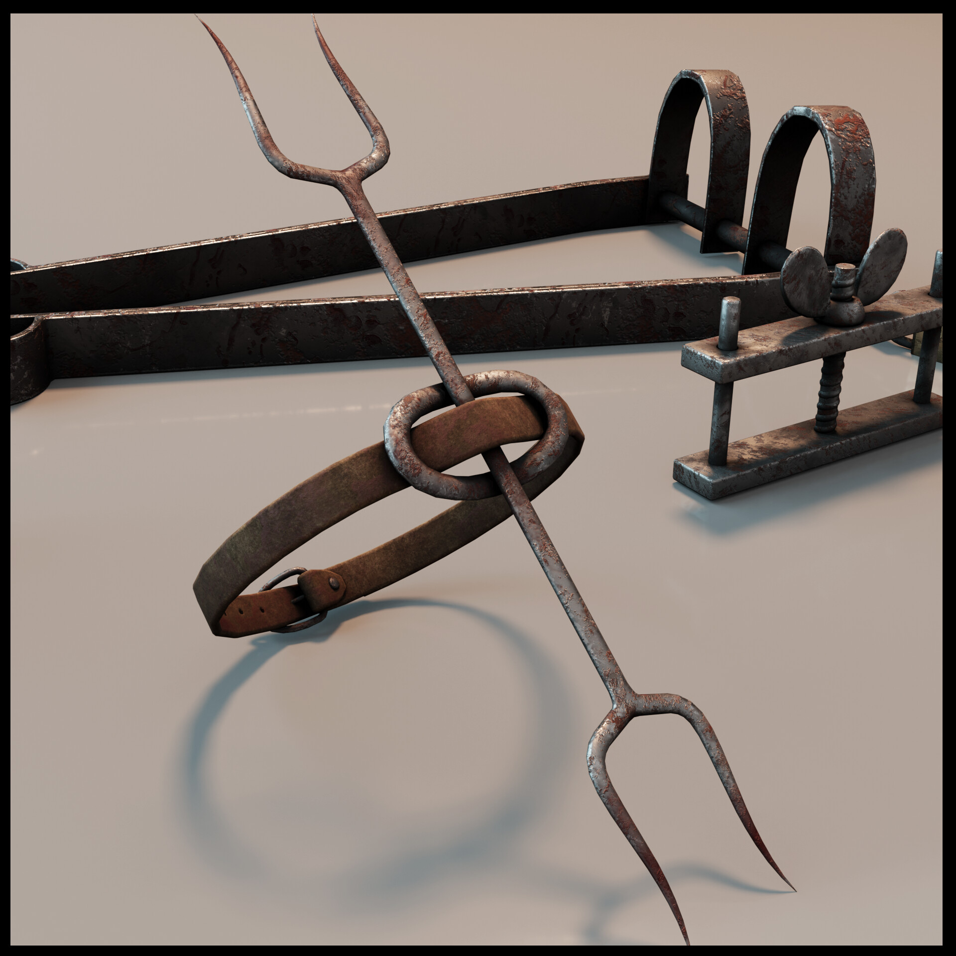 ArtStation - Heretics Fork, Scavengers Daughter, Scolds Bridle, Thumbscrew