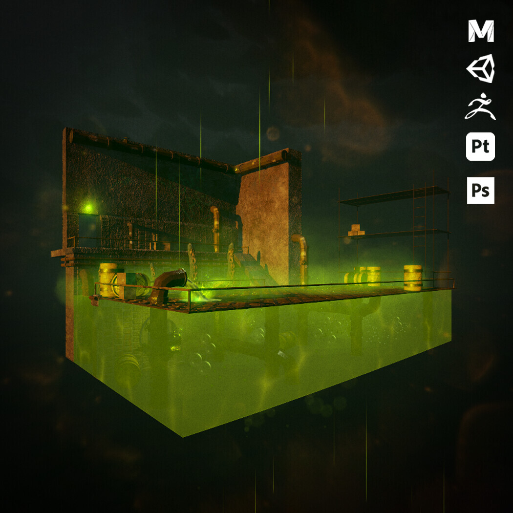 ArtStation - Toxic Sewer Scene - Unity (URP)